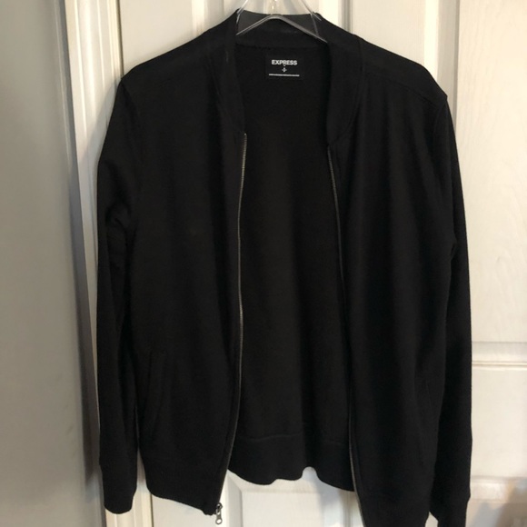 Express | Jackets & Coats | Express Black Lightvarsity Jacket Mens ...